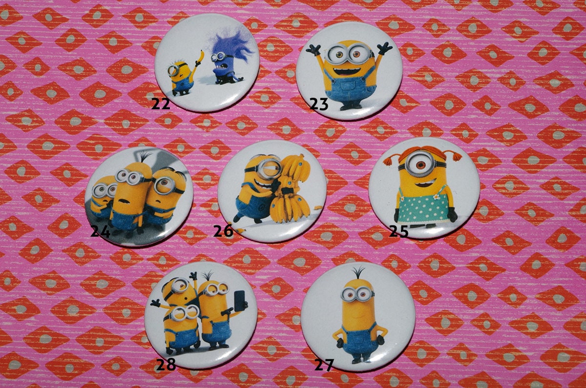 Minions Pin Buttons 37 Mm/1,46 - Etsy