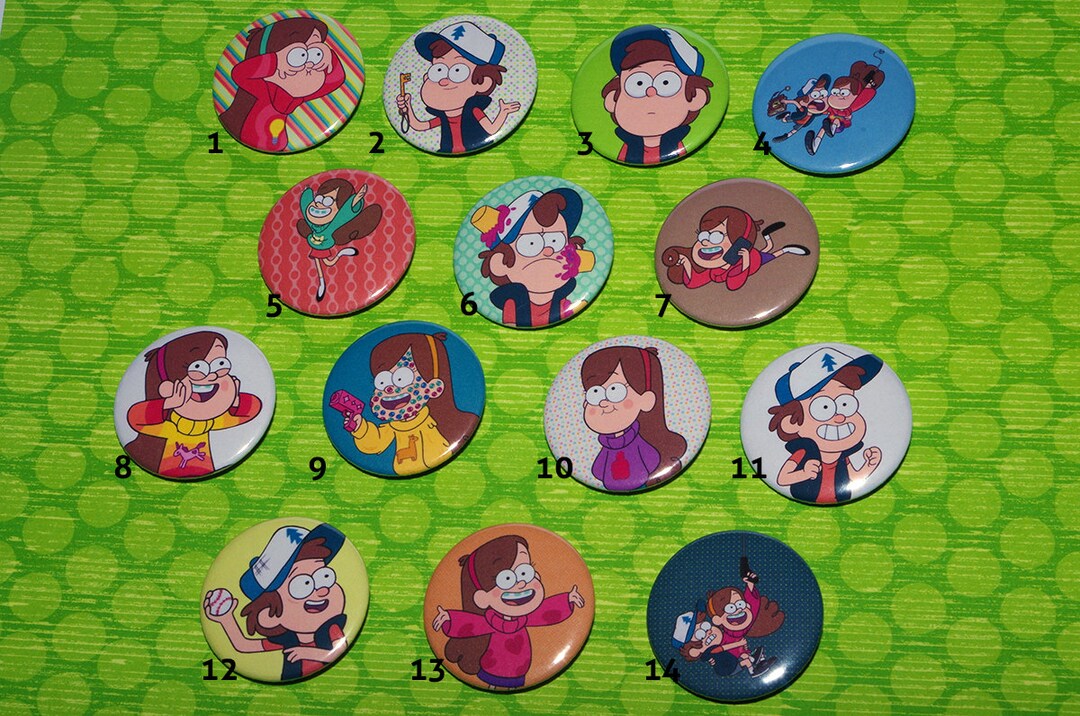 Dipper and Mabel Pin Buttons 37 Mm/1,46 - Etsy