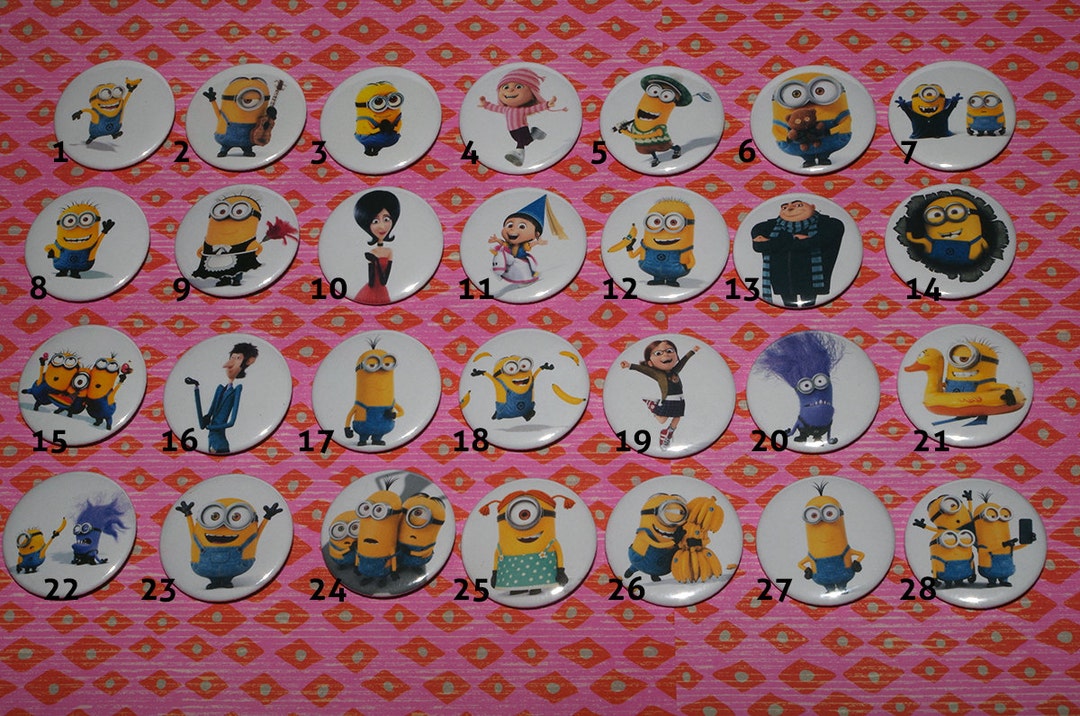 Minions Pin Buttons 37 Mm/1,46 - Etsy