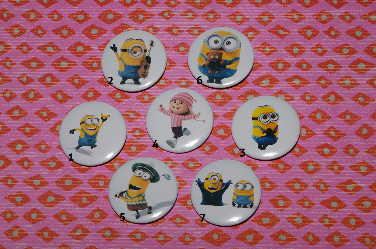 Minions Pin Buttons 37 Mm/1,46 - Etsy