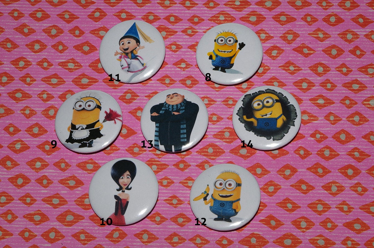 Minions Pin Buttons 37 Mm/1,46 - Etsy