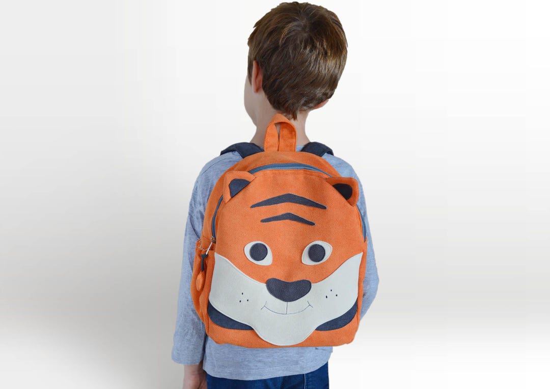 Personalized Tiger Toddler Backpack, Handmade Kids Animal Backpack - Etsy