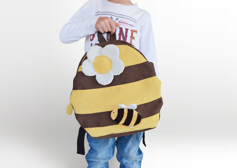 Bee Backpack, Personalised Toddler Backpack, Preschool Bag, Handmade ...