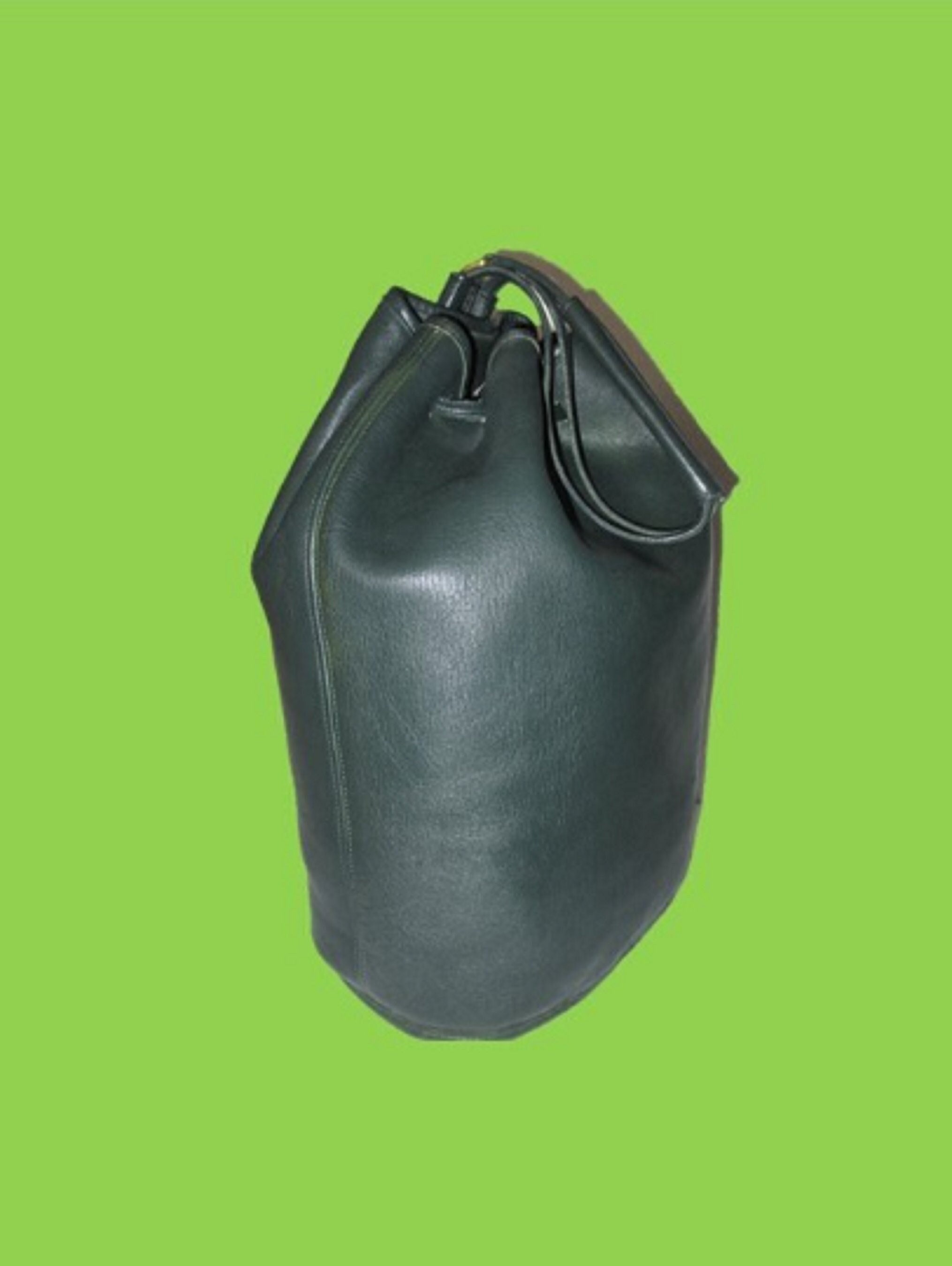 COACH Vintage the Sling Dark Green Leather Ruck Sack - Etsy