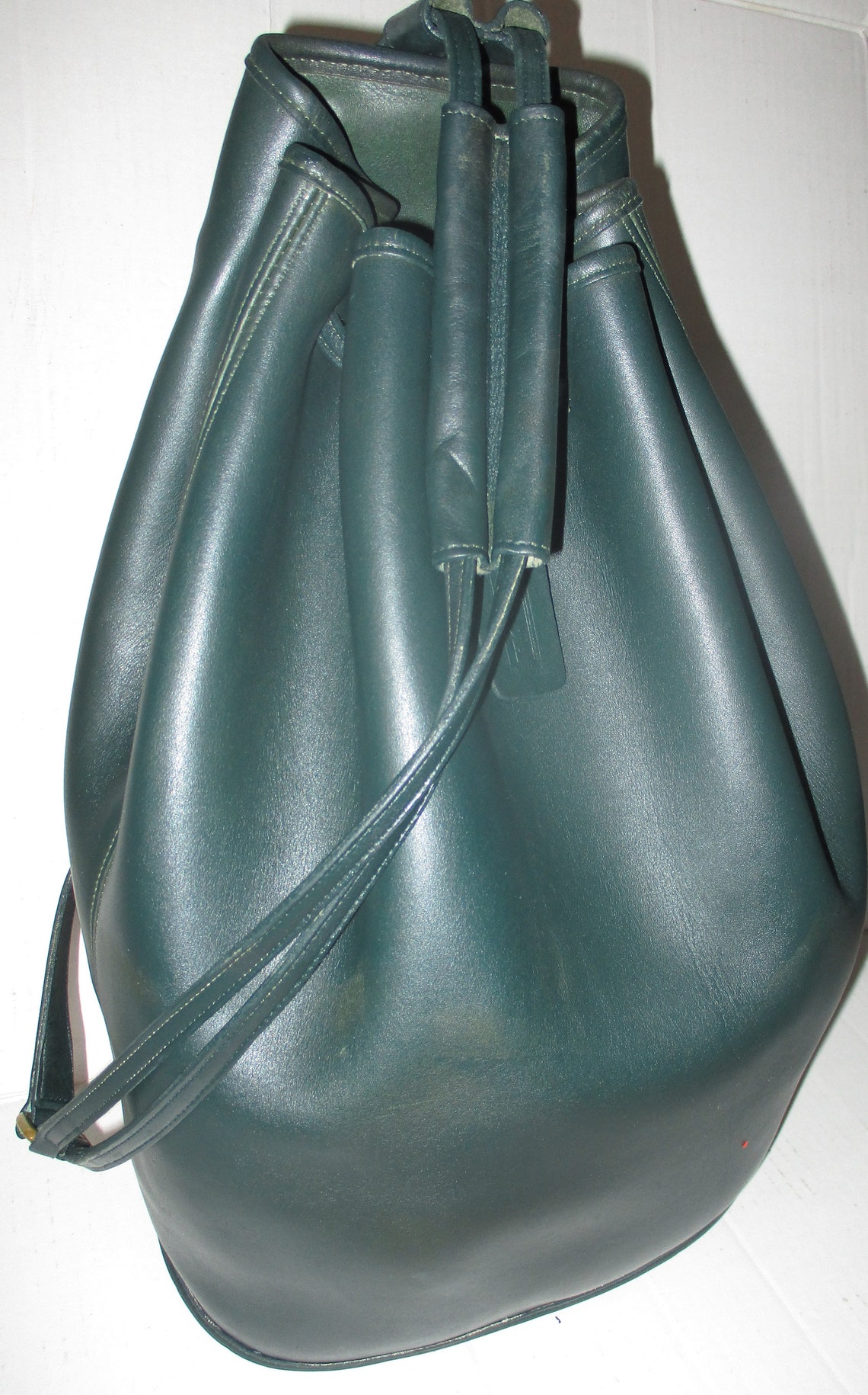 COACH Vintage the Sling Dark Green Leather Ruck Sack - Etsy