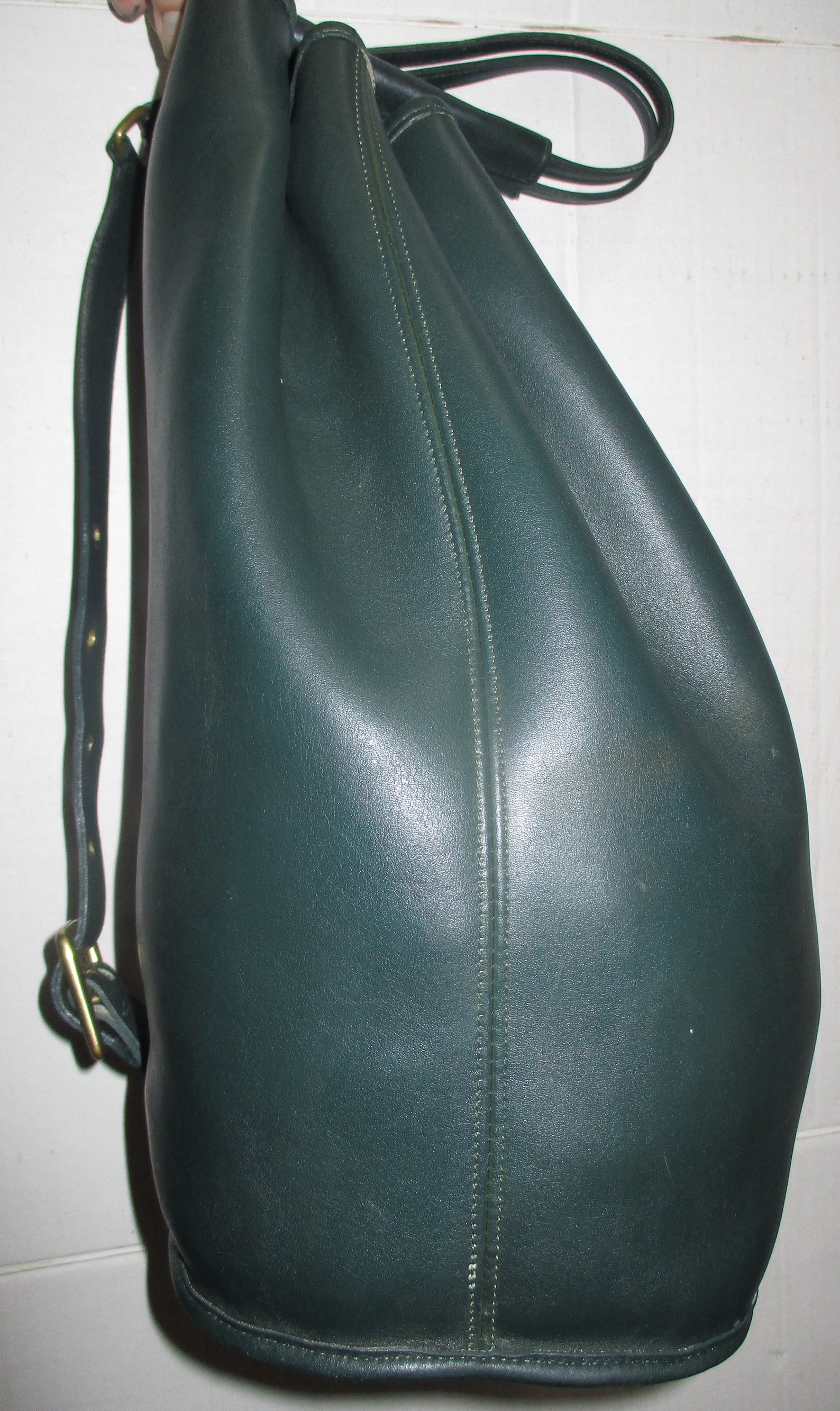 COACH Vintage the Sling Dark Green Leather Ruck Sack - Etsy