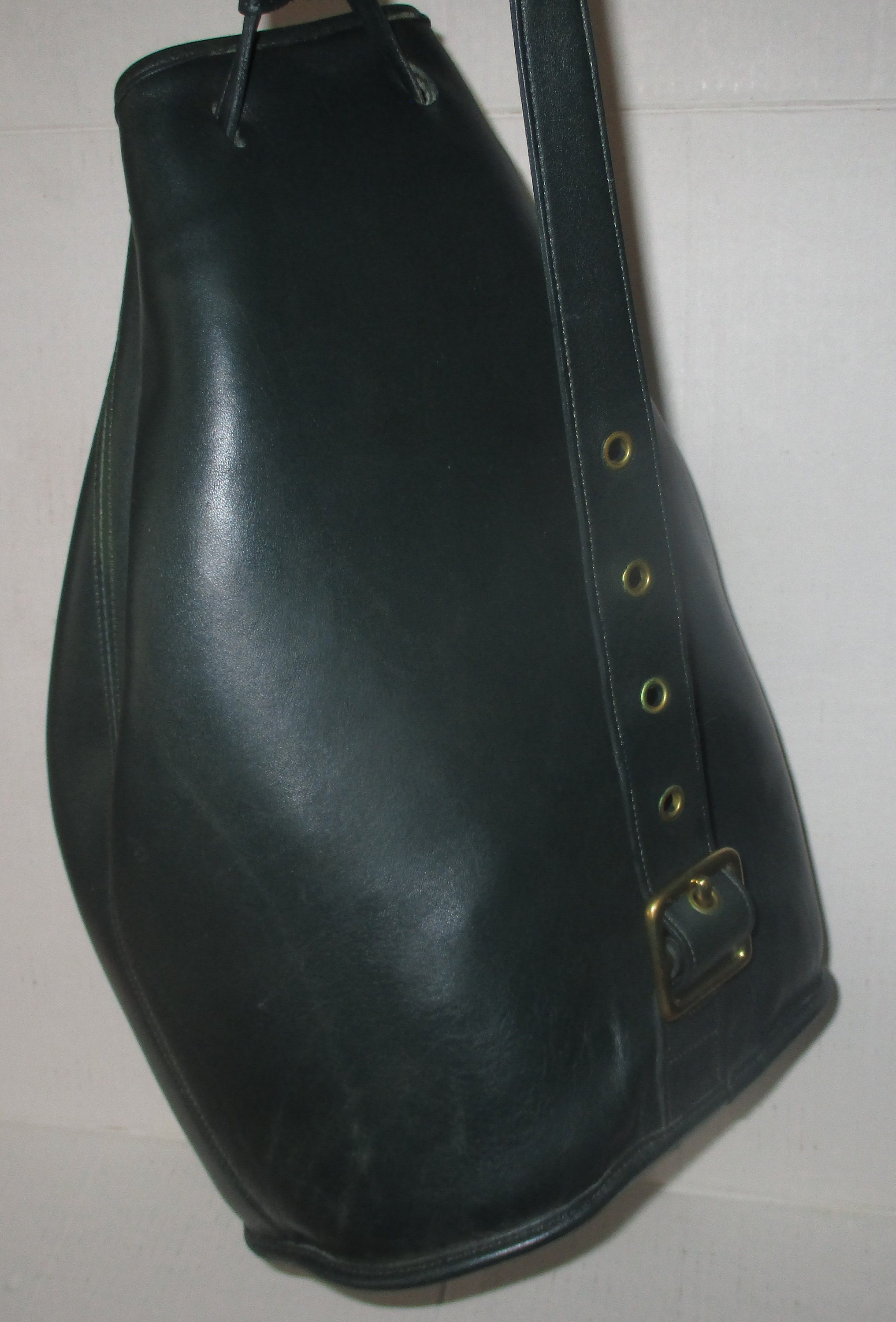 COACH Vintage the Sling Dark Green Leather Ruck Sack - Etsy