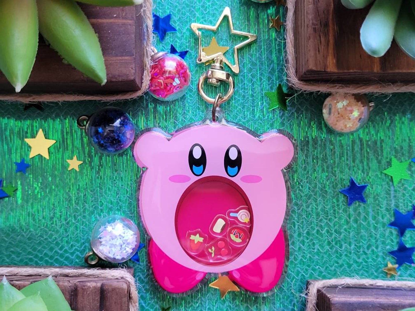 Kirby Keychain / Kirby Knife Keychain / Kirby Charm / - Etsy