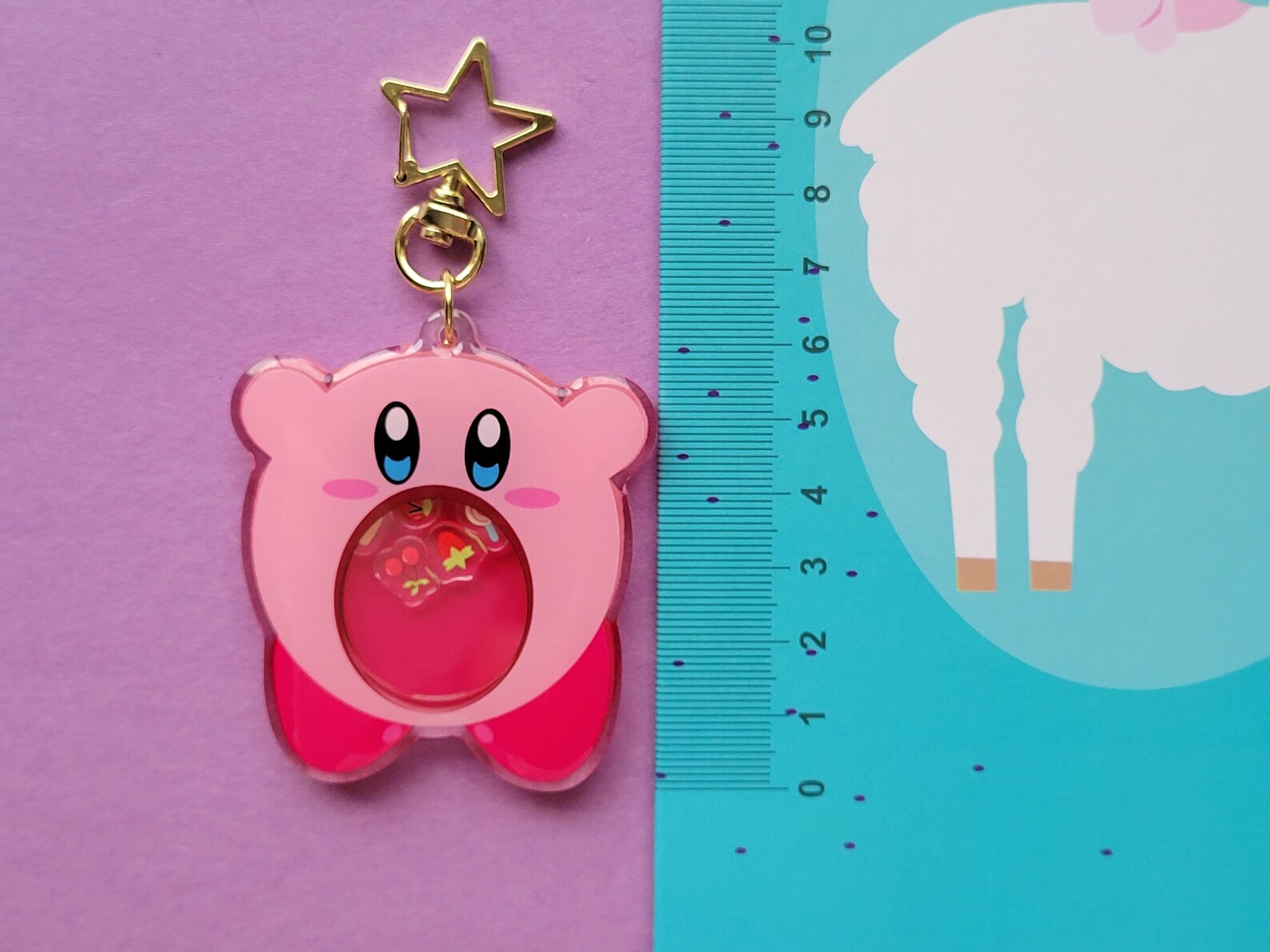 Kirby Keychain / Kirby Knife Keychain / Kirby Charm / - Etsy
