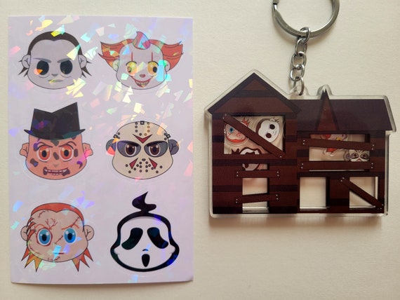 Horror Movie / Movie Slasher Shaker Keychain / Slashers Shaker - Etsy