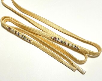 Vintage Obijime, Japanese Cord Kumihimo, Red, Gold, Silver, Woven Silk ...
