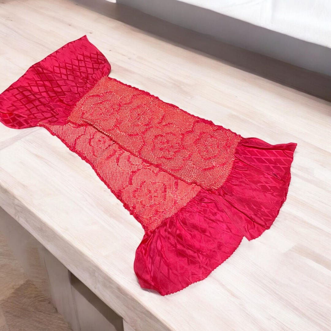 Vintage Obiage, Japanese Silk Belt, Silk Scarf, Obiage Fabric for ...