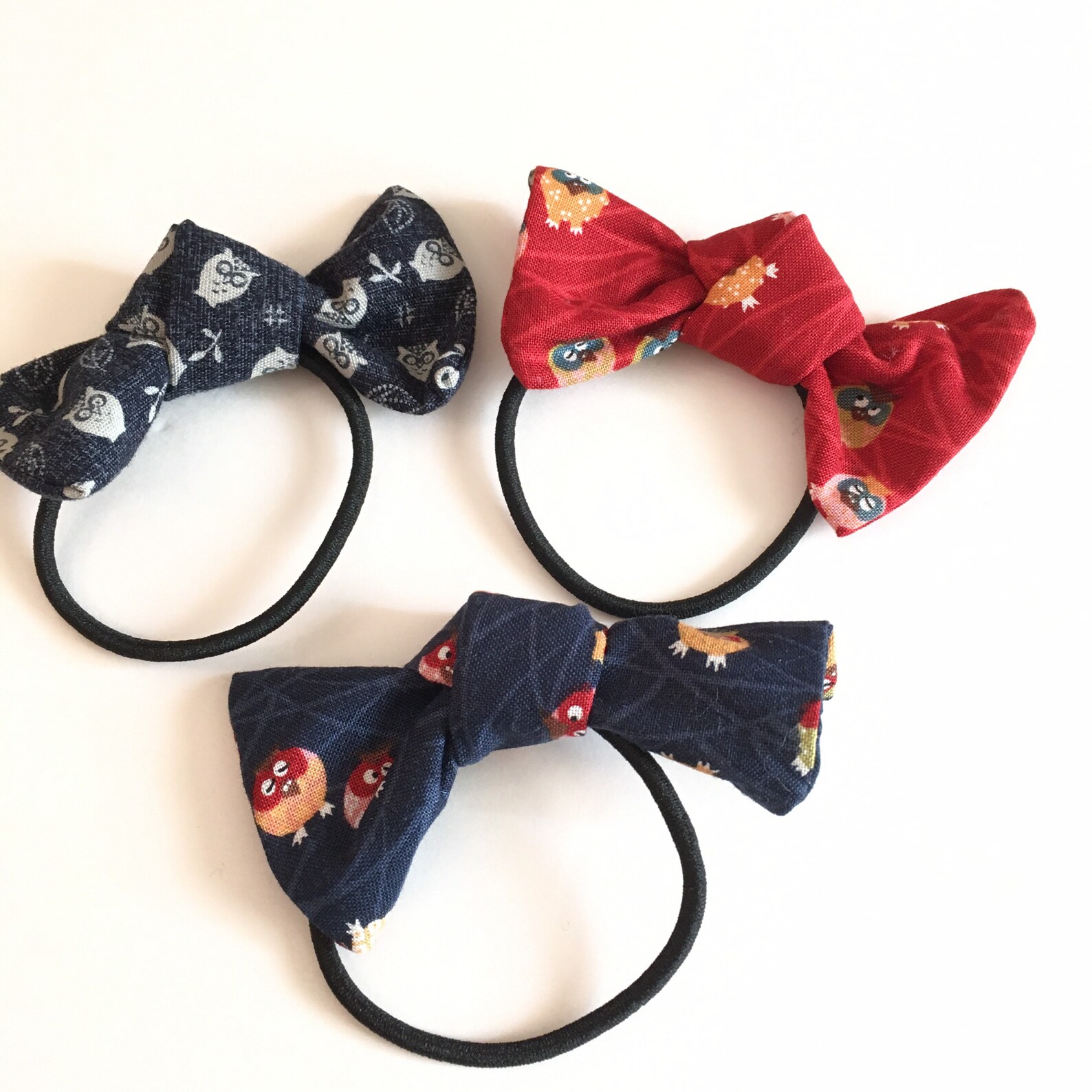 Set of 3 Bow Elastic Japanese Bow Japanese Fabric Bow - Etsy