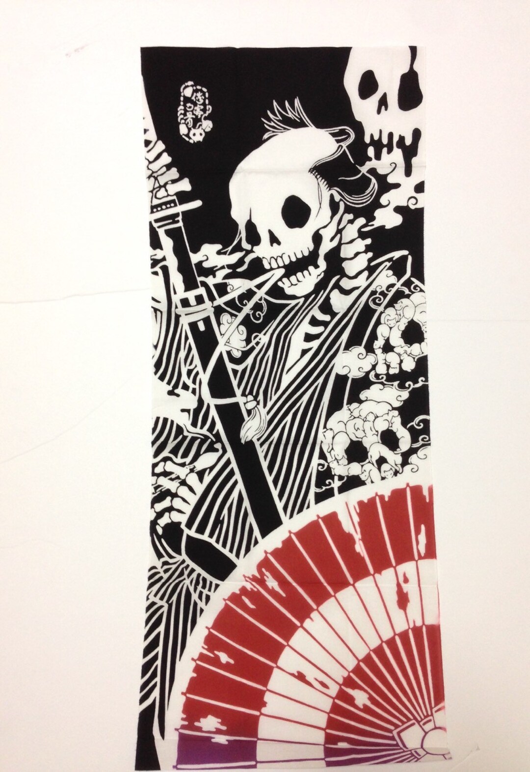 Halloween, Samurai Tenugui, Skull, Bushi Yokai, Ghost Fabric, Wrapping ...