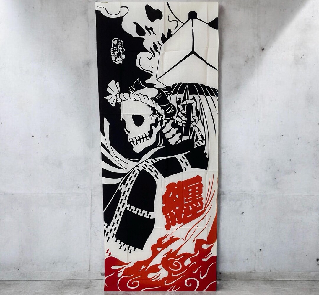 Halloween, Fireman Tenugui, Skull, Yokai, Ghost Fabric, Wrapping Cloth ...
