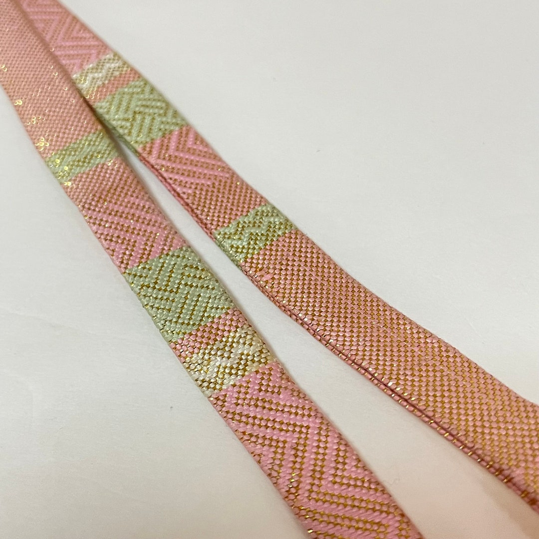 Obijime, Vintage Silk Japanese Cord Kumihimo, Woven Silk Tie Belt, Pink ...