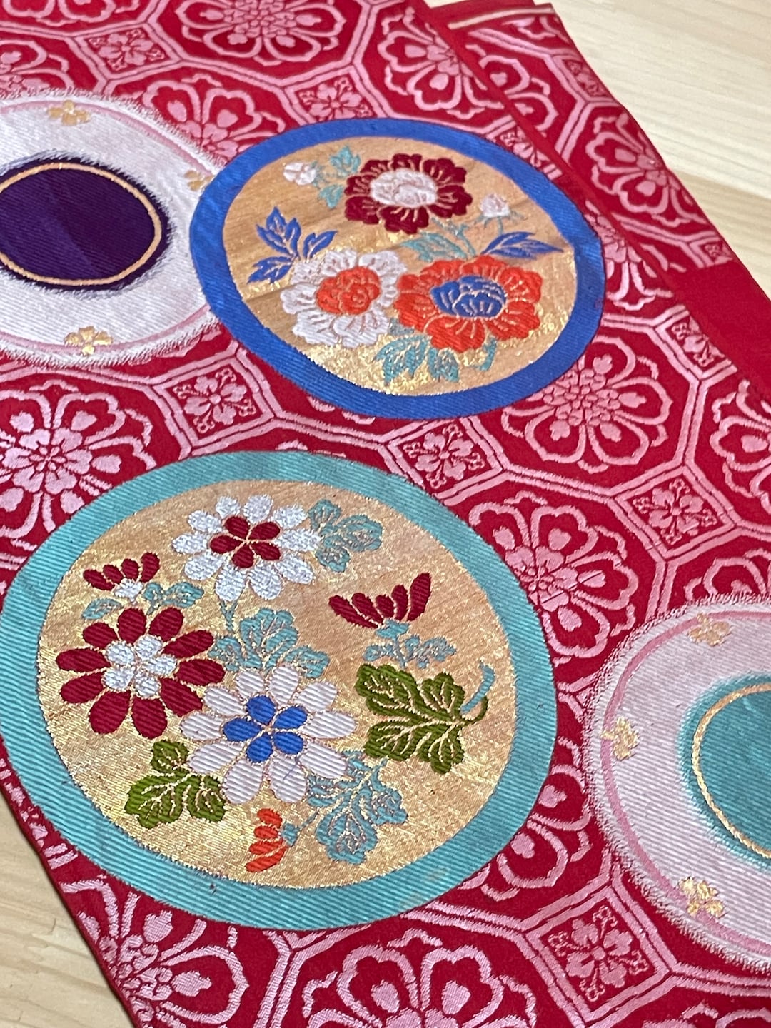 Obi, Red Obi, Authentic Kimono Obi, Vintage Obi, Japanese Kimono Belt ...