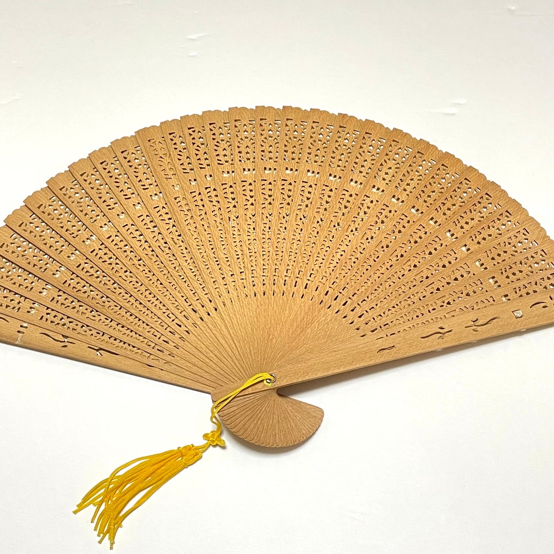 Vintage Wooden Folding Hand Fan, Sensu, Japanese Folding Hand Fan, Hand ...