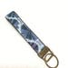 Wristlet Key Fob, Japanese Key Fob, Blue Green Japanese Pattern Fabric ...