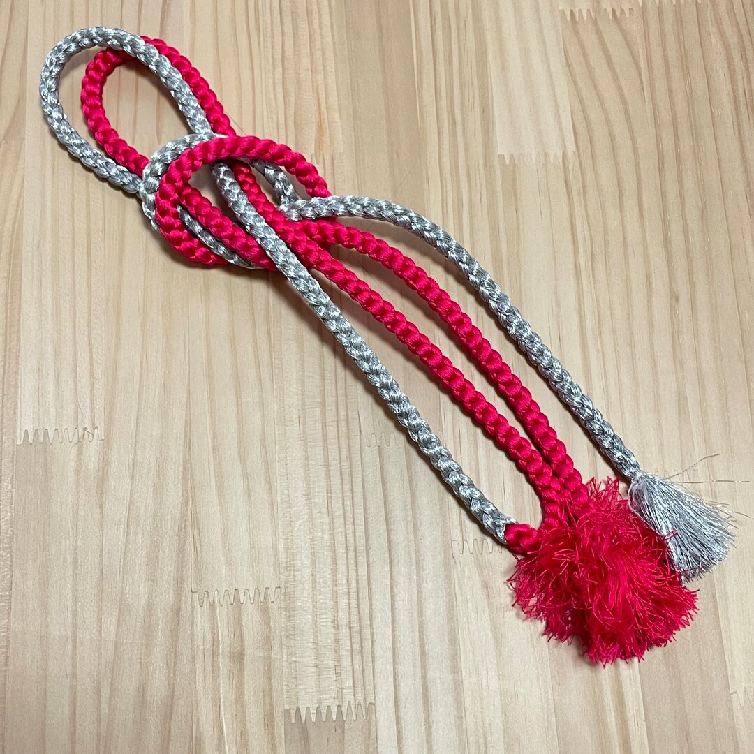 Vintage Obijime, Japanese Cord Kumihimo, Red Woven Tie Belt, Braided ...
