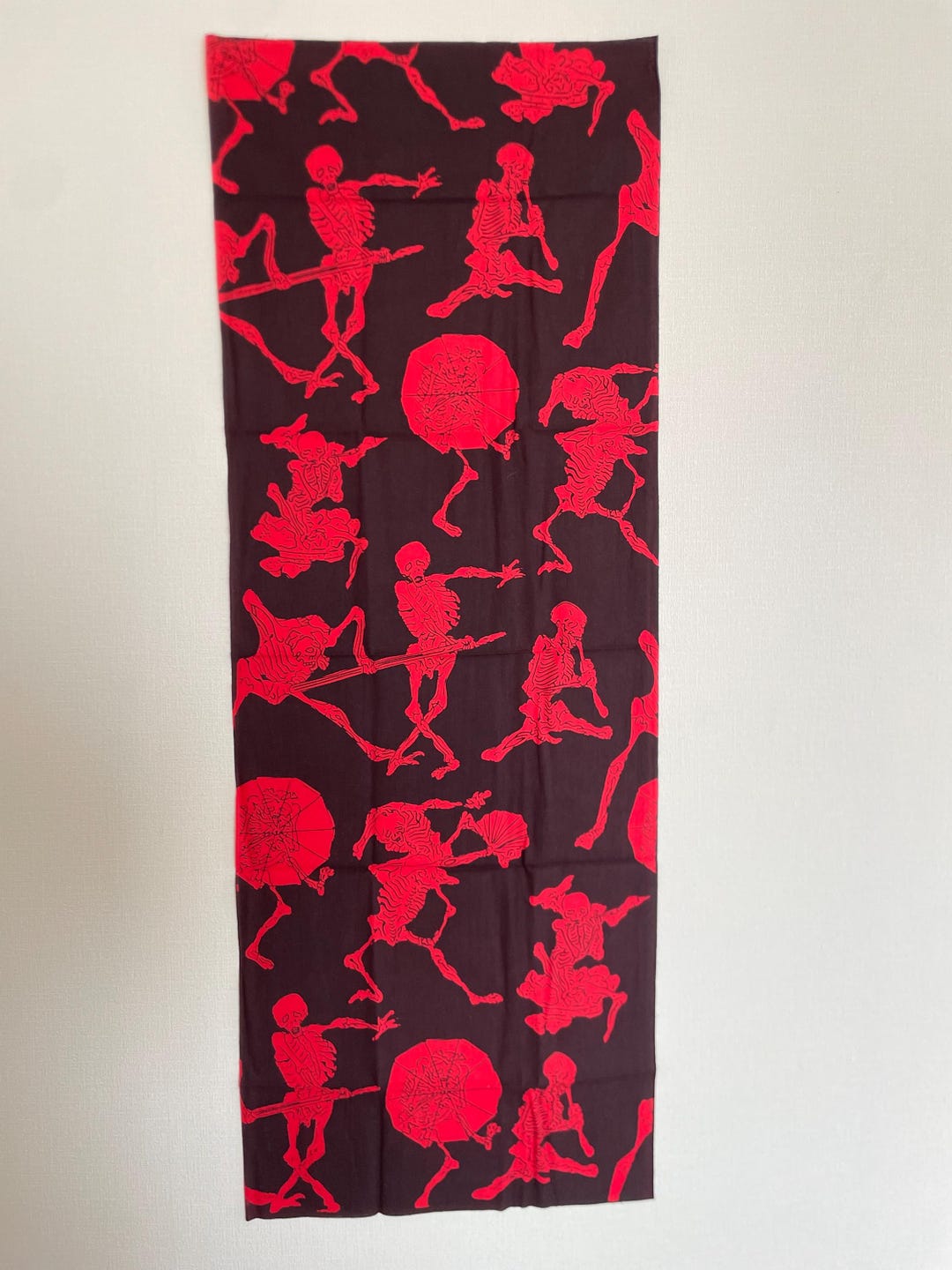 Kyosai Skeleton Tenugui – Japanese Art Cloth, Yokai Halloween Decor - Etsy