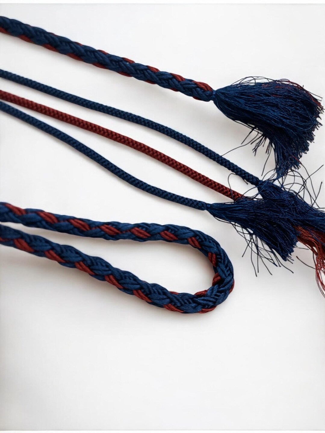 Blue Vintage Obijime, Silk Japanese Cord Kumihimo, Woven Silk Tie Belt ...