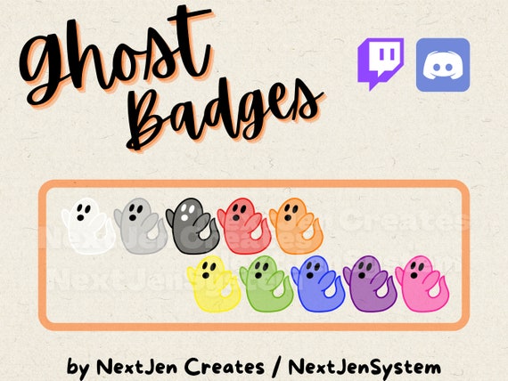 Halloween Ghost Twitch or Discord Badges 10 Different - Etsy