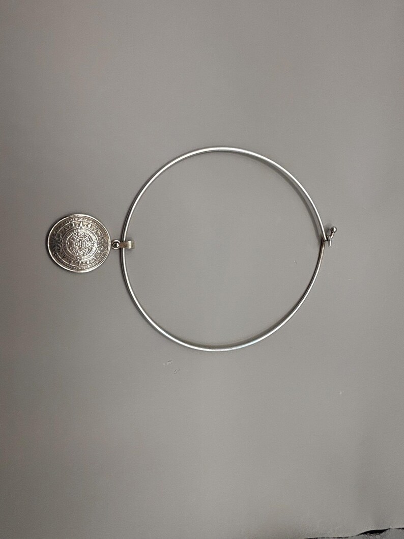 Mexican Choker and Aztec Sundial Pendant Sterling Silver - Etsy