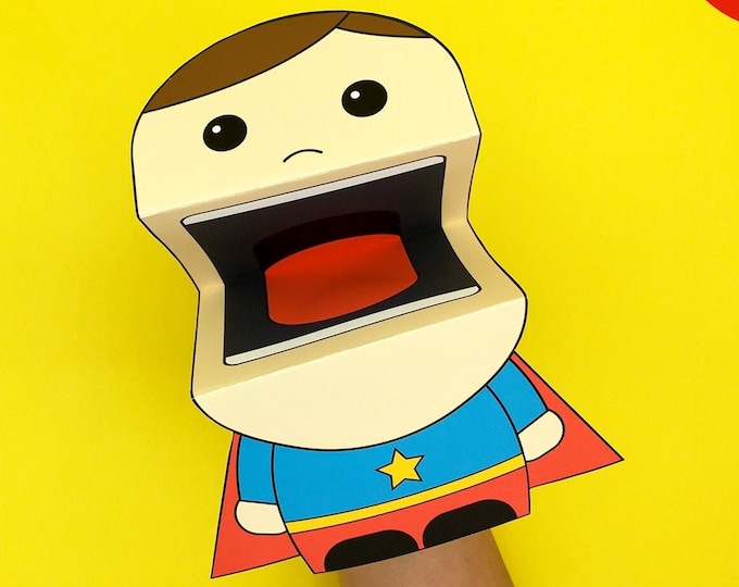 Superhero Party Activity. A- Z Superhero Paper Puppets (coloring ...