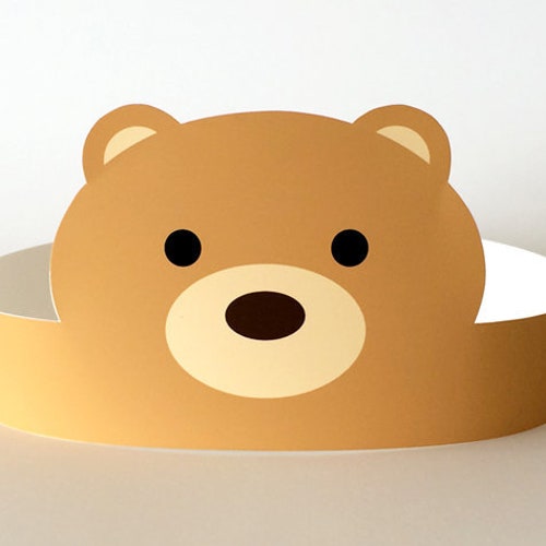 Bear Paper Crown Printable - Etsy