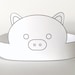 Pig Mask/costume/headband/crown, Coloring Page Print, Kids/girl Farm ...