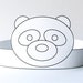 Panda Paper Crown, Color Me Craft, Birthday Party Favors/supplies ...