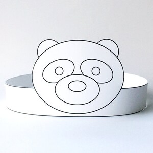 Panda Paper Crown, Color Me Craft, Birthday Party Favors/supplies ...