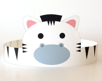 Safari Birthday Party Paper Crown/hat Printable Mask Baby | Etsy