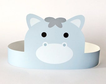 Donkey Paper Crown Animal Paper Hat for Kids Instant - Etsy