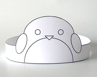 Penguin Crown Printable - Etsy UK