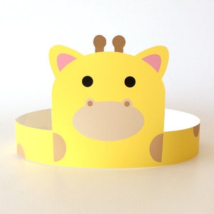 Giraffe Jungle Safari Party Hat/favor, Paper Craft for Kids, Toddler ...