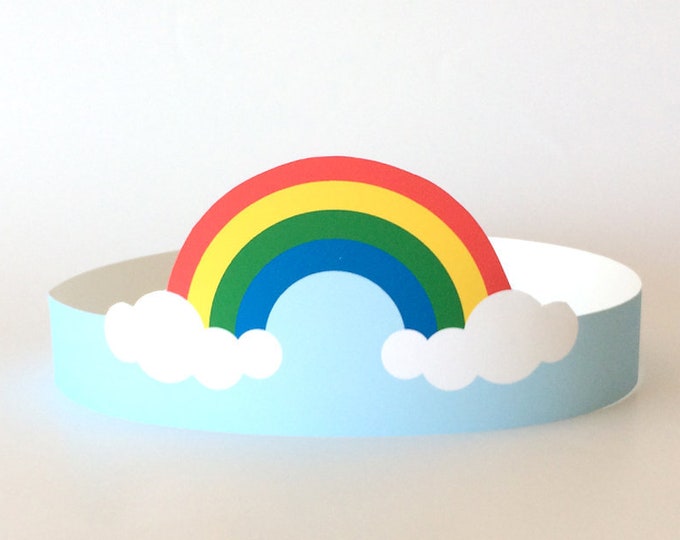 Rainbow Mirror Crown on Leather - Etsy