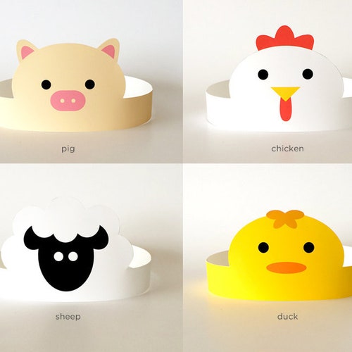 Chicken Hat Farm Animal Birthday Party - Etsy