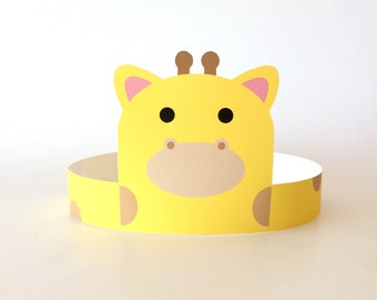 Jungle Safari Birthday Party Paper Crown/Hat Printable Mask | Etsy