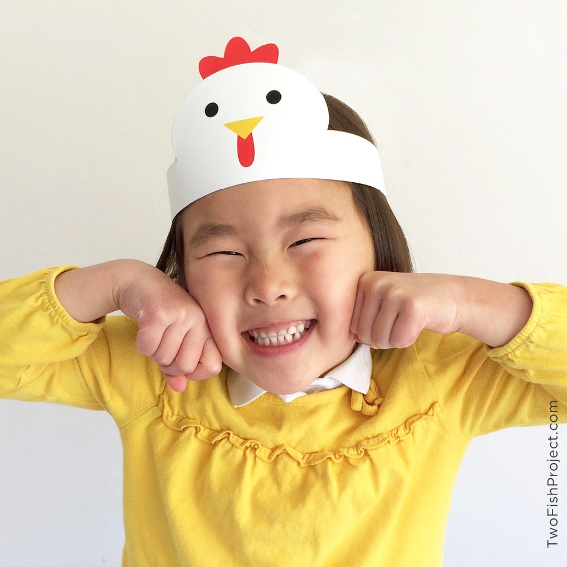 Chicken Hat, Farm Animal Birthday Party Hat/mask/crown/headband: Kid ...