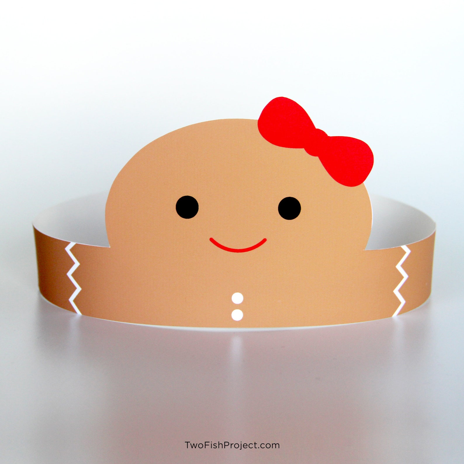 Gingerbread Girl Paper Crown/hat/headband Printable, Holiday/christmas ...