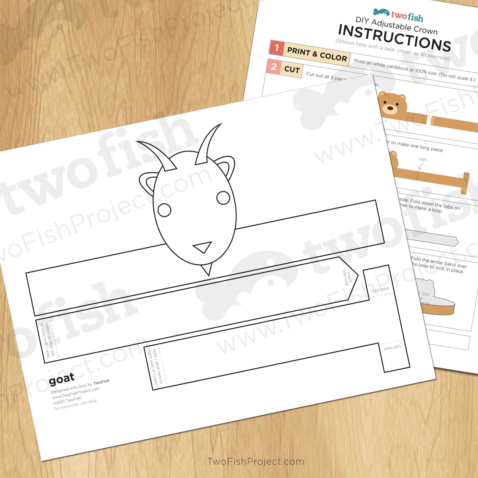 Goat Color Me Costume Kids/toddler Farm Animal/ Birthday Party Hat ...