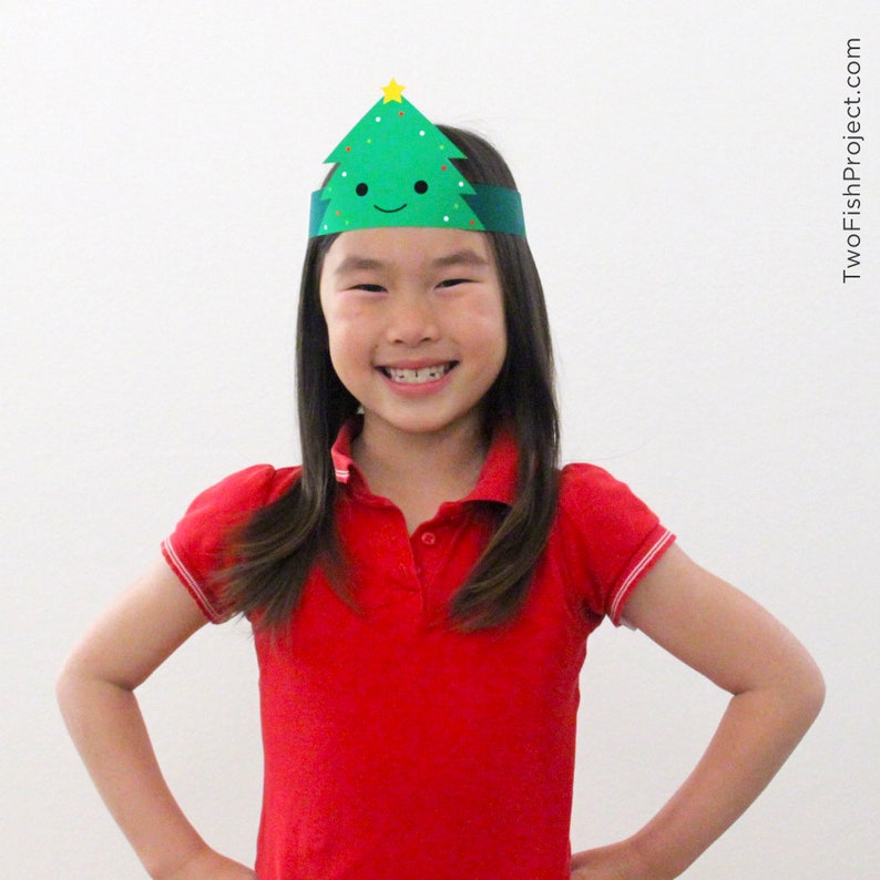Christmas Party Headband/hat Christmas Paper Crowns (Instant Download ...