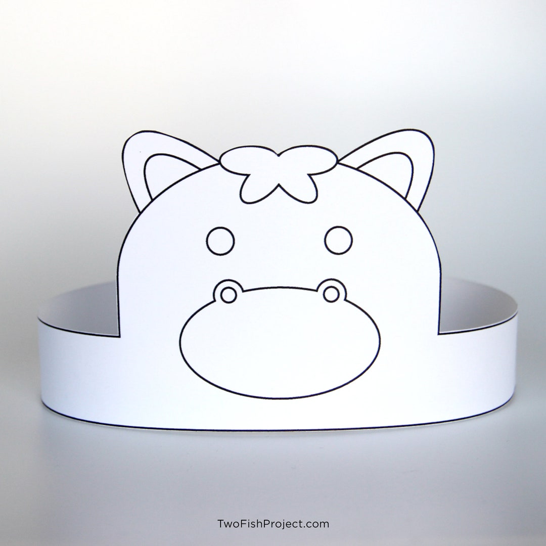 Donkey Color Me Paper Crown, Kids Costume Christmas/nativity, Printable ...