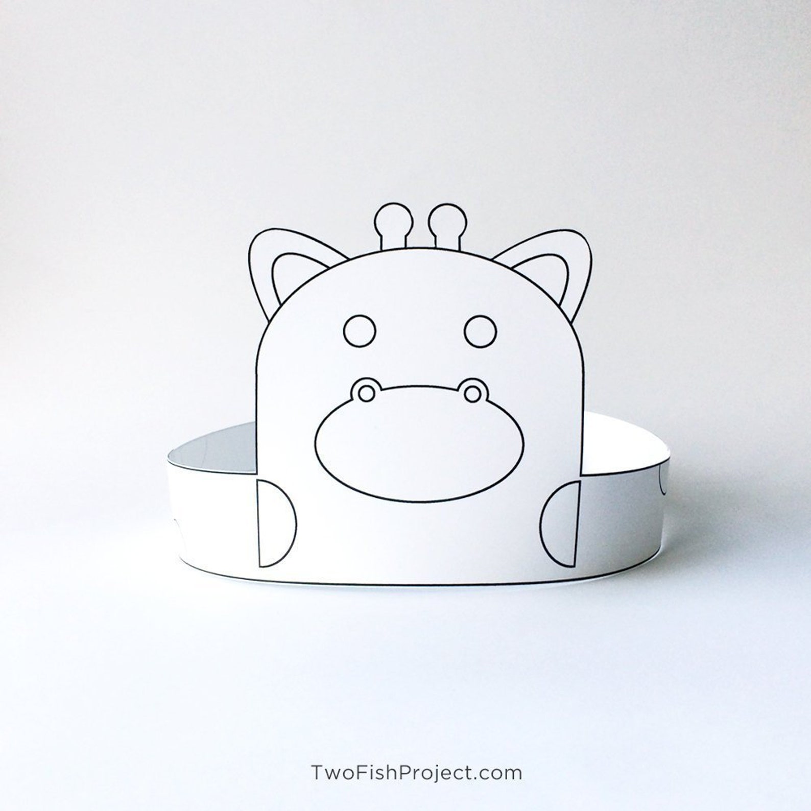 Giraffe Jungle Safari Party Coloring Hat/favor Paper Craft | Etsy