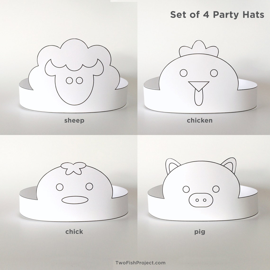 DIY Coloring Mask Printable Paper Crown Kit Kids Birthday - Etsy Canada