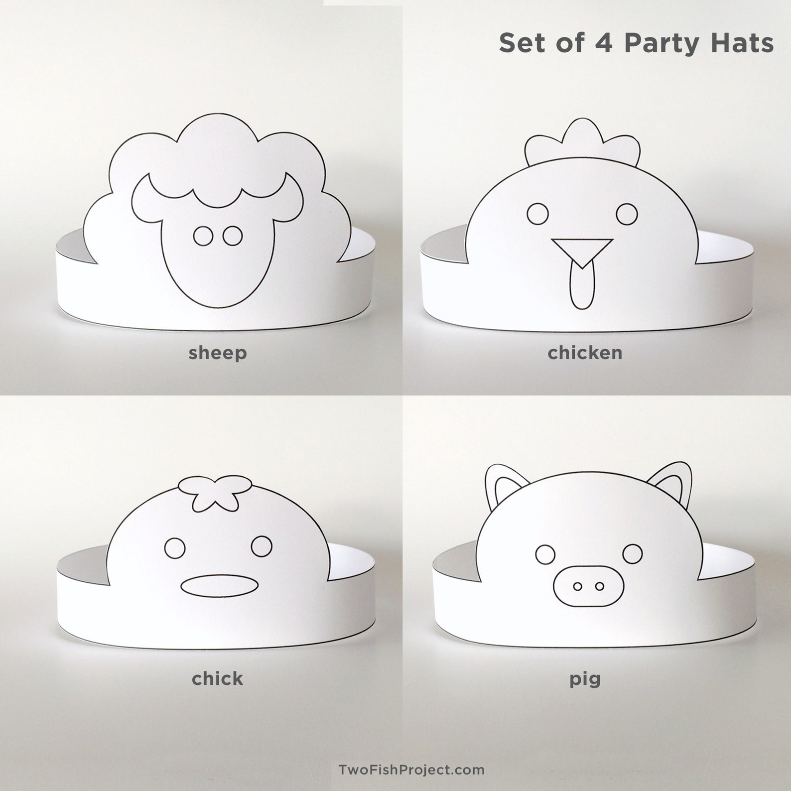 DIY Coloring Mask Printable Paper Crown Kit Kids Birthday - Etsy Canada