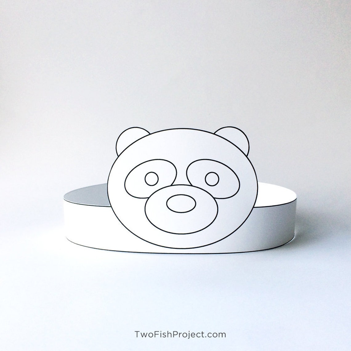 Panda Paper Crown Color Me Craft Birthday Party - Etsy