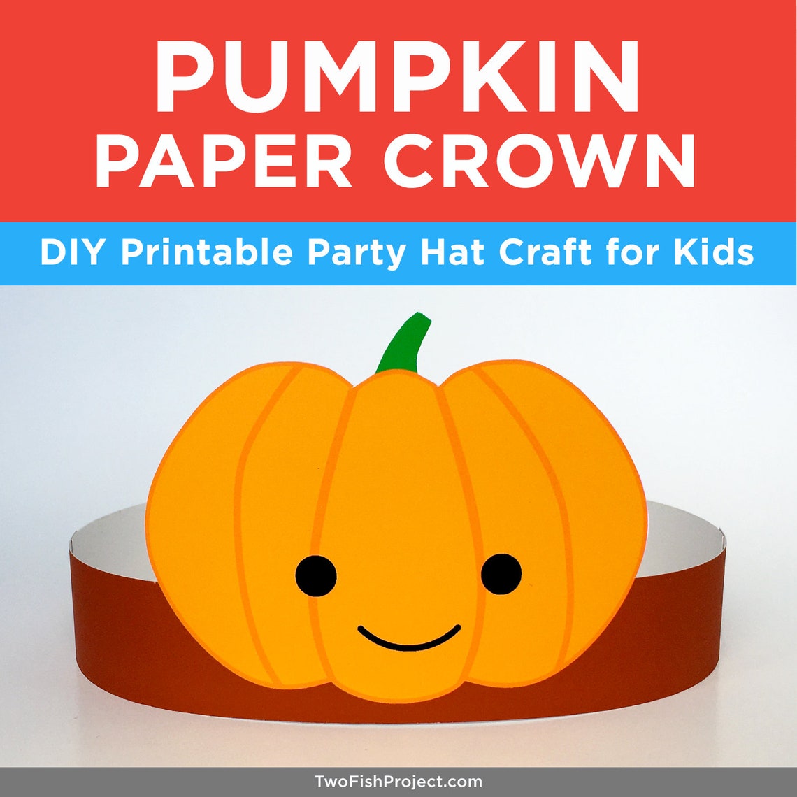 Harvest Pumpkin Paper Crown DIY Kids Halloween Costume | Etsy